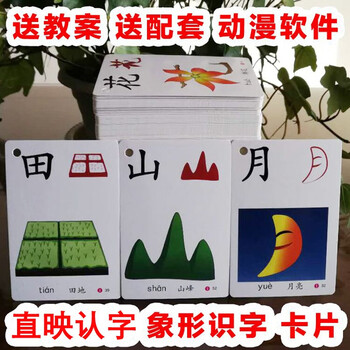 直映认字正版教材卡片有图全脑字卡幼儿童0-3-6岁早教启蒙认字卡大全套1-6册字卡+识字书+阅读书 【加厚】新蓝盒第2-6册1350字28环