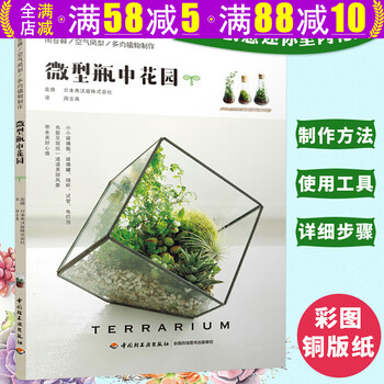 【包邮】绿意空间与植物一起生活 与绿植同呼吸书籍 用苔藓、空气凤梨、多肉植物制作：微型瓶中花园