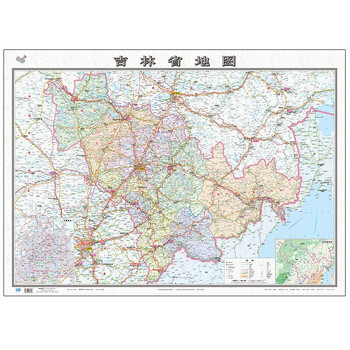 2022年 吉林省地图 覆膜防水墙贴 106*76厘米