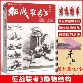 征战联考3静物结构 2022教学笔记素描几何体单体组合从结构到明暗照片对画完整范画解析与训练步骤解析美术联考