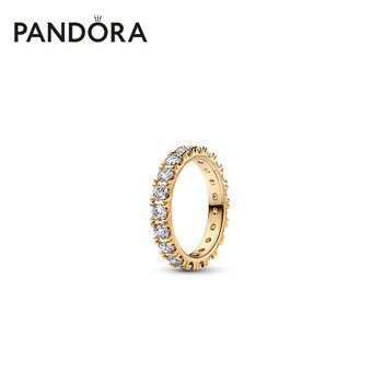 【潘多拉160050C01】潘多拉（PANDORA）闪耀成排宝石永恒戒指个性气质简约时尚【行情 报价 价格 评测】-京东