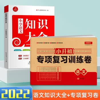 可单买/2022新版开心教育小升初毕业总复习真题卷 知识大全语文+专项复习训练卷语文【2本套】 小学通用