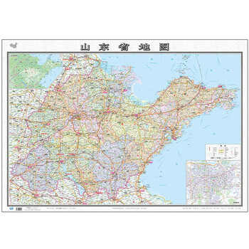 2022新 山东省地图 106*76厘米 覆膜防水 政区交通