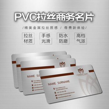 智络（zhiluo）名片制作 高档名片制作 名片设计制作 PVC名片 透明名片 名片定制 拉丝 1000张