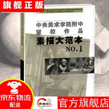 【官方旗舰】中央美术学院附中留校作品素描大范本1 央美附中留校作品选素描教学素描静物教材 石膏头像基