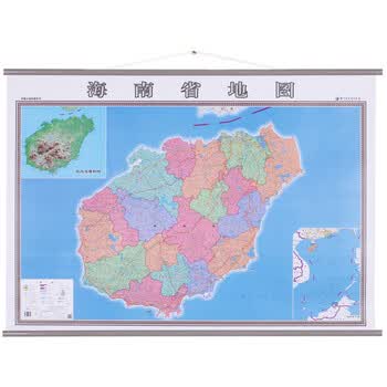 【加厚高清版】2021年 海南省地图挂图 1.4米*1米 覆膜防水 学习办公家用