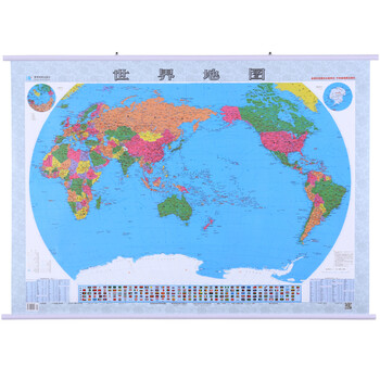 2022年 世界中国地图 约1.2米*0.9米 双面覆膜 政区交通挂图 世界地图
