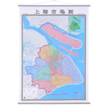 【加厚高清版】2021年上海市地图挂图 1米*1.4米 交通政区全图