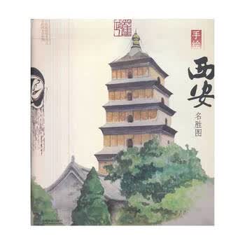 手绘西安名胜图