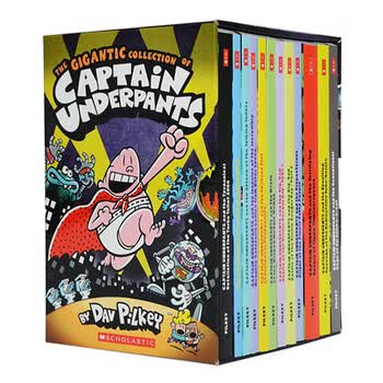 我的校长是超人 内裤超人Captain Underpants12册全套礼盒装学乐儿童章节英语漫画