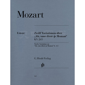 亨乐原版 莫扎特小星星变奏曲 KV265  Mozart 12 Variationen KV265 HN165