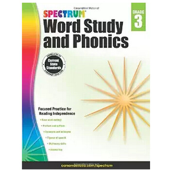 现货Spectrum Word Study and Phonics, Grade 3