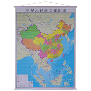 全新版竖版中国地图挂图 1.2米*1.6米 双面防水覆膜 正版 中国人民共和国地图 超大