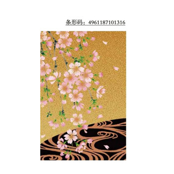 现货日本原装和风式明信片 创意文艺富士山樱花风景 扇子和服风俗祝福卡贺卡留言卡纸 特色卡片 4961187101316