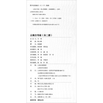 正版 云南古寺庙（全两册）9787548919094陈云峰