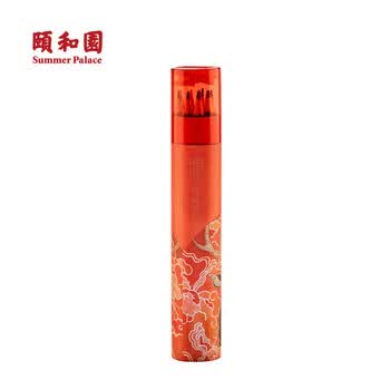 颐和园 原木彩铅笔彩色铅笔12色/筒 儿童礼物涂色填色绘画笔套装送卷笔刀 轩辕战鹿