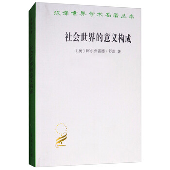 社会世界的意义构成/汉译世界学术名著丛书