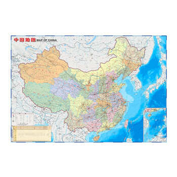 中国地理地图(折叠 撕不烂) 国旅游出行大学城市景点 学习 商务 旅游均适用的实用地图