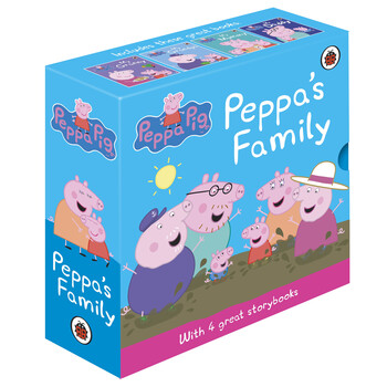 小猪佩奇 英文原版童书  Peppa Pig Peppa's Family纸板4册套装 京东独家