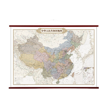 《仿古地图：中国地图挂图（1496mm*1068mm 复古地图 仿红木色塑料挂杆 )》(中国地图出版社)【摘要 书评 试读】- 京东图书