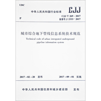 城市综合地下管线信息系统技术规范  CJJ/T 269-2017