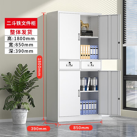 上海铁皮办公室文件柜钢制档案资料柜财务凭证柜带锁抽屉矮柜 二斗铁文件柜 0.4mm【图片 价格 品牌 报价】-京东