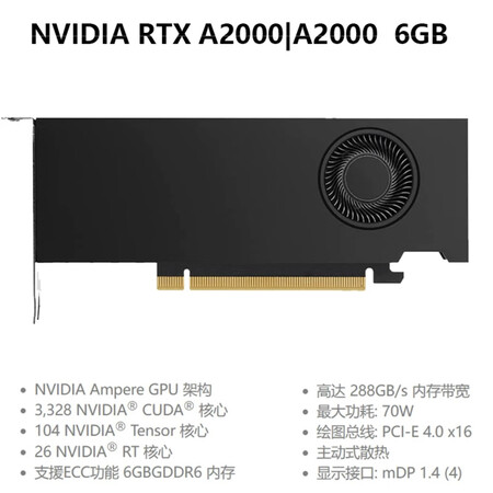 英伟达RTXA2000 6G/12G专业图形显卡工包现货图形渲染加速绘图高性能gpu a2000 12g【图片 价格 品牌 报价】-京东