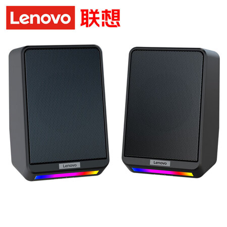 【联想 TS38】联想（lenovo） TS38电竞游戏音响双声道笔记本电脑桌面RGB小音箱家用usb有线低 黑色 (带灯光) 【行情 报价 ...