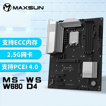【铭瑄MS-WS W680 D4】铭瑄 MS-WS W680 D4 工作站 Workstation/支持ECC DDR4内存/英特尔12代CPU（Intel W680/LGA 1700）【行情 ...