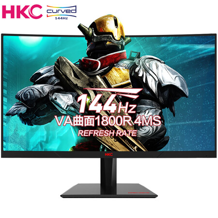 【HKCGF40】HKC/惠科 23.6英寸 VA面板 144Hz电竞 1800R曲面屏 hdmi吃鸡游戏 1080p 滤蓝光不闪屏 电脑液晶 ...