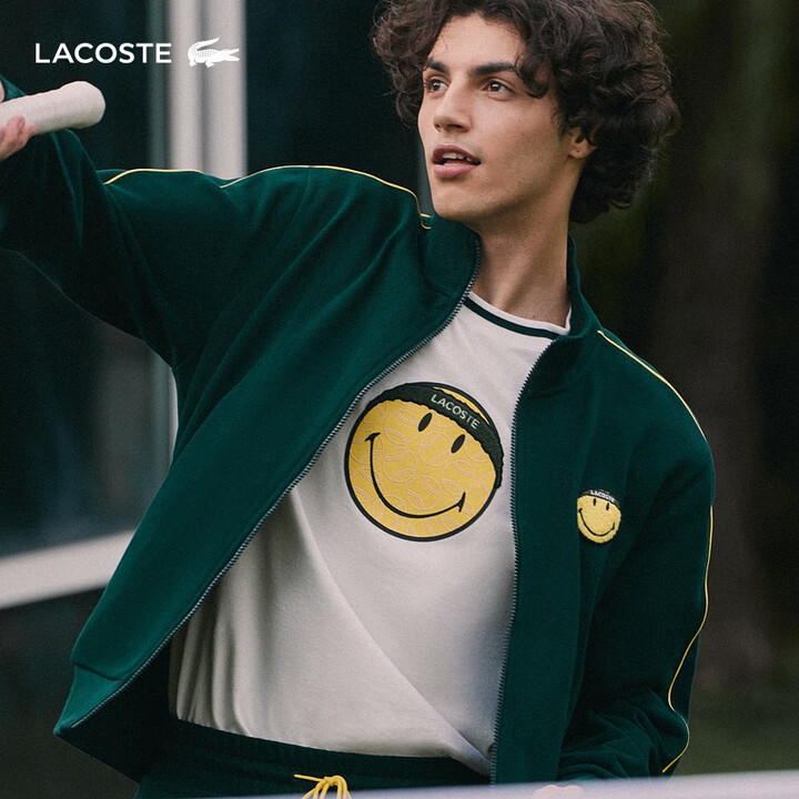 LACOSTE法国鳄鱼 SMILEY联名男士立领拉链笑脸卫衣SH9241 YZP/深绿色 4/175【图片 价格 品牌 报价】-京东