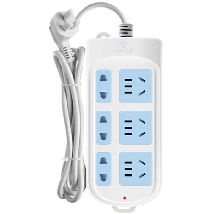 【公牛GN-102】公牛（BULL）新国标插座/插线板/插排/排插/接线板/拖线板 6位无开关全长3米 GN-102【行情 报价 价格 评测】-京东