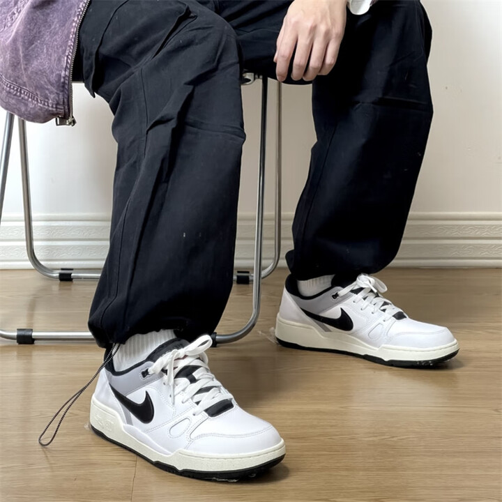 耐克（NIKE）FULL FORCE LOW防滑耐磨复古低帮潮流舒适轻便男鞋运动休闲板鞋 FB1362-101白黑 39 (245mm)【图片 ...