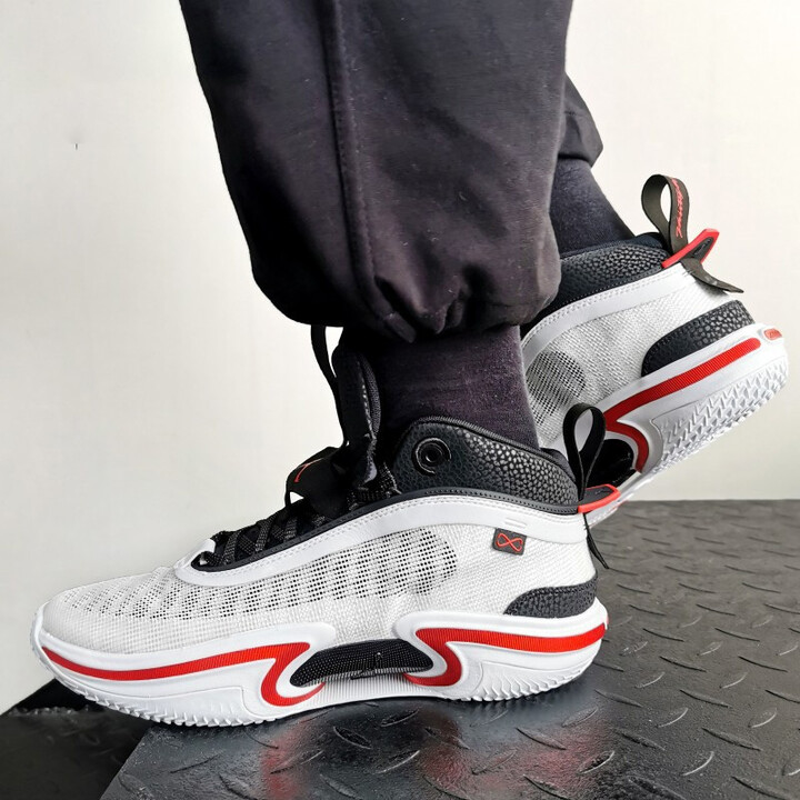 耐克（Nike）男鞋Air Jordan 36 AJ36白绿郭艾伦缓震篮球鞋DM0796-107/DA9053 DA9053-100 白红 ...