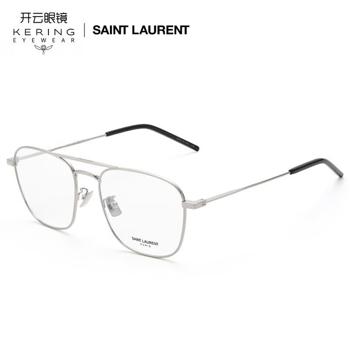 【Saint LaurentSL 309 OPT 005】Saint Laurent圣罗兰光学镜架男女轻薄舒适眼镜办公金属银色镜框SL 309 ...