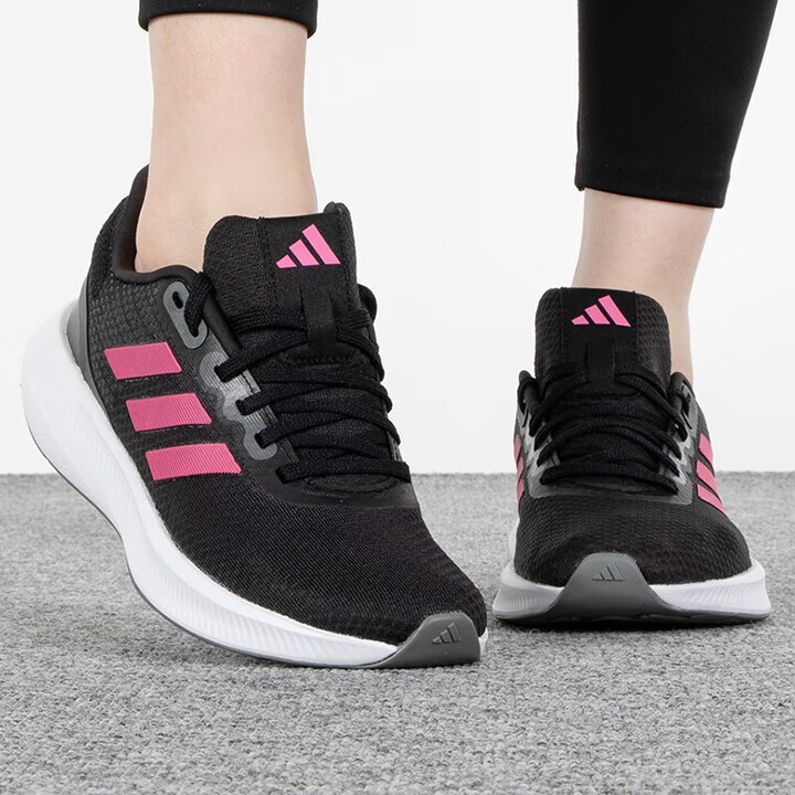 阿迪达斯（adidas）女鞋秋冬季新款RUNFALCON 3.0 W运动鞋柔软舒适跑步鞋休闲鞋 HP7560黑色玫粉 36.5【图片 价格 ...