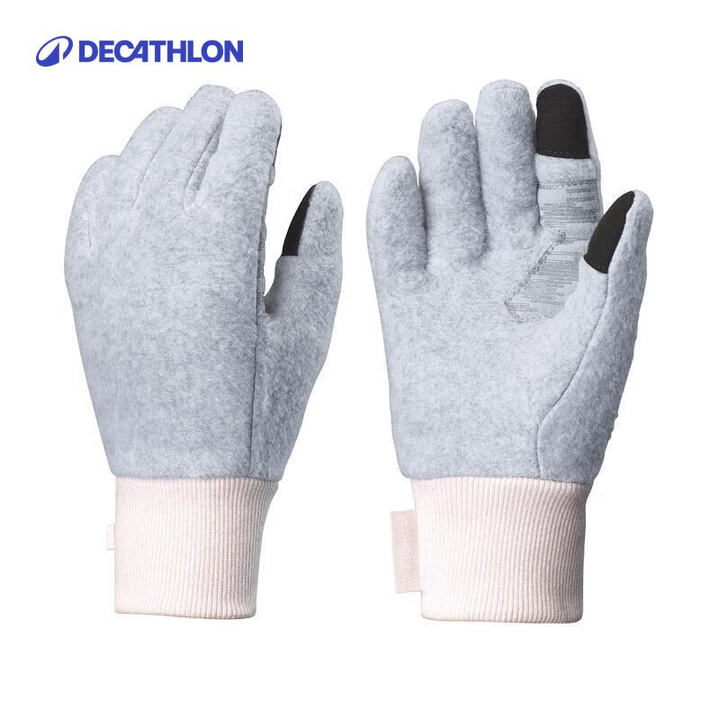 迪卡侬（DECATHLON）儿童手套运动青少年摇粒绒足球体育课学生手套春秋保暖KIDK 银灰色 M【图片 价格 品牌 报价】-京东