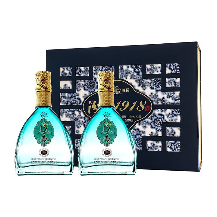 汾杏礼盒 1918F12 清香型名酒 53度 纯粮食白酒 送礼佳品 53度 475mL 2瓶 1918F9【图片 价格 品牌 报价】-京东