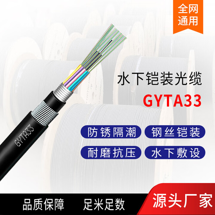 恒旭 GYTA33光缆 国标室外钢丝铠装水下直埋钢丝重铠海底光缆光纤线 【国标足米】单模72芯 GYTA33 1m【图片 价格 品牌 报价】-京东