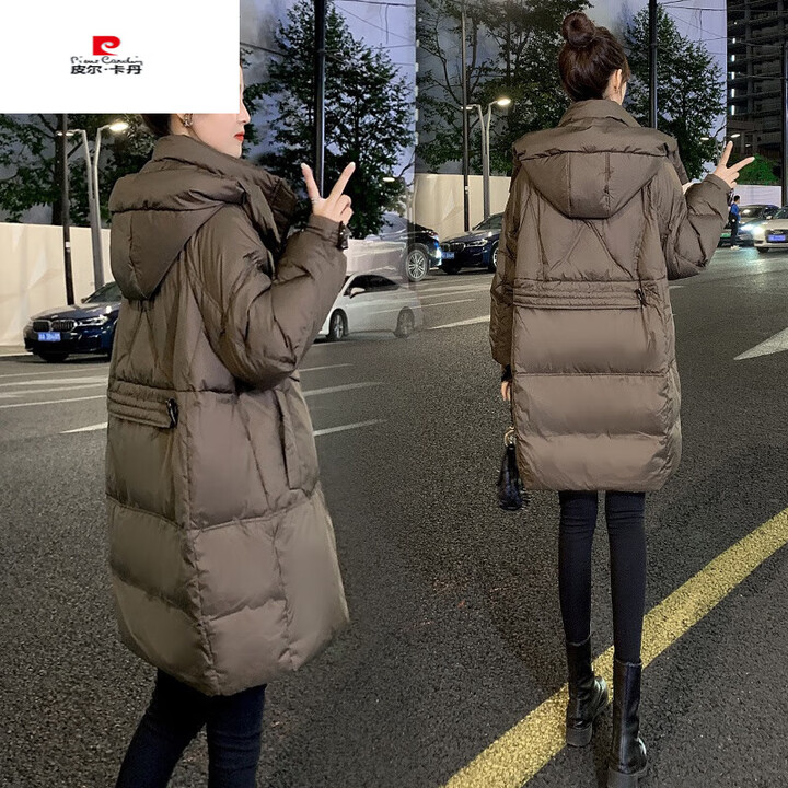 皮尔卡丹（pierre cardin）羽绒服品牌前十名中长款白鸭绒女装2025年冬季新款时尚流行显瘦茧 深棕色 2021619 S【图片 价格 ...