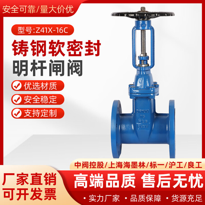Z41X-16C消防自来水暖通空调供热明杆软密封铸钢法兰闸阀DN50-600 DN250【图片 价格 品牌 报价】-京东
