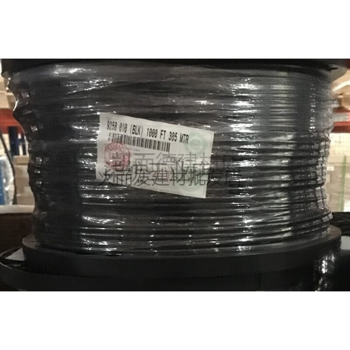 BELDEN百通9258无氧铜导体铜网编织屏蔽RG-8X发泡聚乙烯绝缘50欧 黑色 305m x 1芯 x 1.5平方毫米【图片 价格 品牌 ...