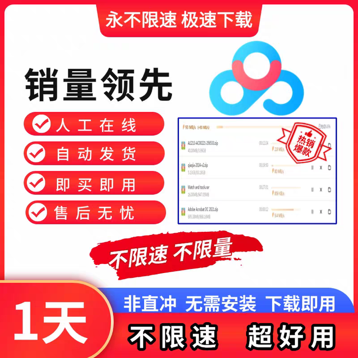 百度网盘超级会员一天不限速sivp云盘1天体验卡极速下载办公软件 租 1 天 svip 账号 - - - 京东JD.COM