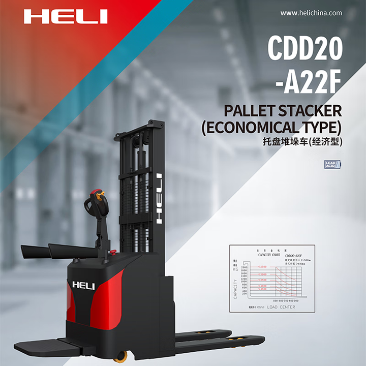 【合力叉车CDD20-A22F】合力叉车电动堆高车2吨升高3m铅酸电池24V/160Ah850mm1350mm托盘堆垛车CDD20-A22F ...
