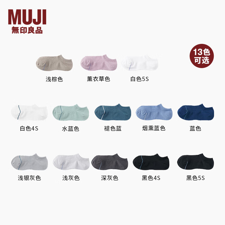 无印良品（MUJI）女式合脚直角棉质凉爽运动船袜女士短袜隐形袜子浅口 浅棕色 S （23-25cm/36-40码）【图片 价格 品牌 报价】-京东