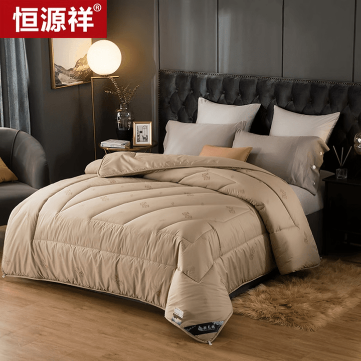 恒源祥品牌轻奢2025真驼毛被驼绒被100驼绒毛羊毛被冬被被芯被子加厚保 50%驼绒毛--沙洲[加密加厚防钻毛 200*230cm6斤【图片 ...