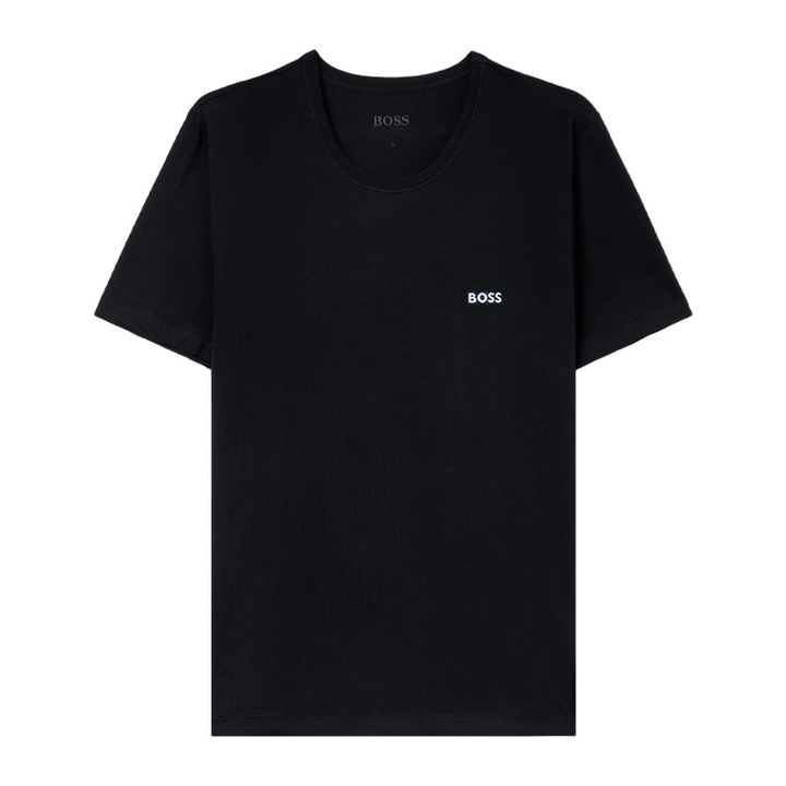 【雨果博斯T恤】【9成新】雨果博斯（HUGO BOSS）男士刺绣logo棉质圆领短袖T恤 3件装 黑/白/灰 50475284 999 S ...