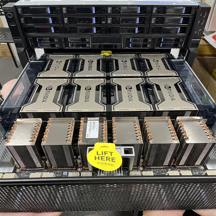 更历NVIDIA 8卡A100 H100 H200 SXM NVLINK GPU服务器主机深度学习大模型训练 6960P*2 ...
