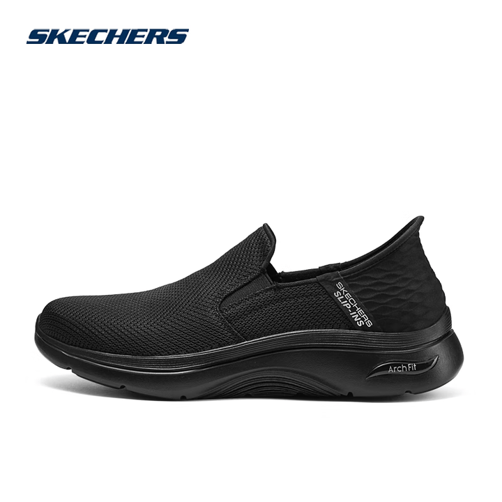 Skechers斯凯奇男鞋秋冬季新款一脚蹬闪穿健步鞋缓震透气运动休闲鞋216600 全黑色/216600-BBK 43【图片 价格 品牌 报价】-京东