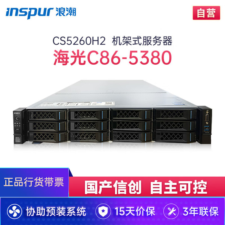 【元脑CS5260】元脑浪潮信息CS5260H2服务器国产信创自主可控2颗海光5380 32核2.5G/64G/4*8T SATA/阵列卡/双 ...